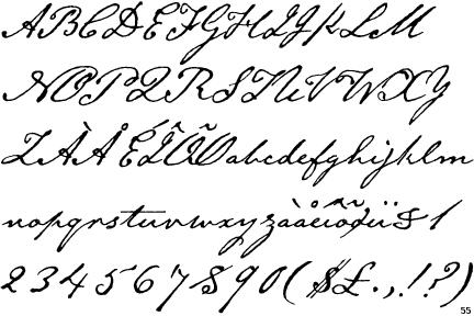 Fontscape Home > Handmade > Handwriting > Historic > 19th century