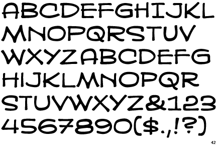 Fontscape Home > Application > Comic book > Plain > All capitals