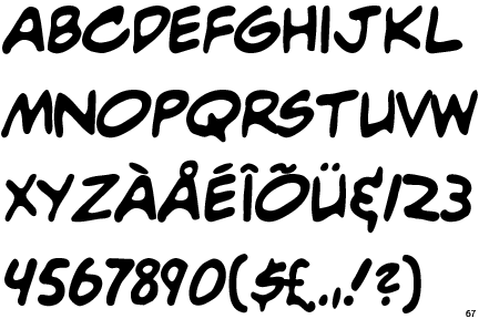Fontscape Home > Application > Comic book > Plain > All capitals