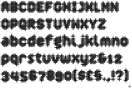 Fontscape Home > Simulation > Needlework > Sans-serif