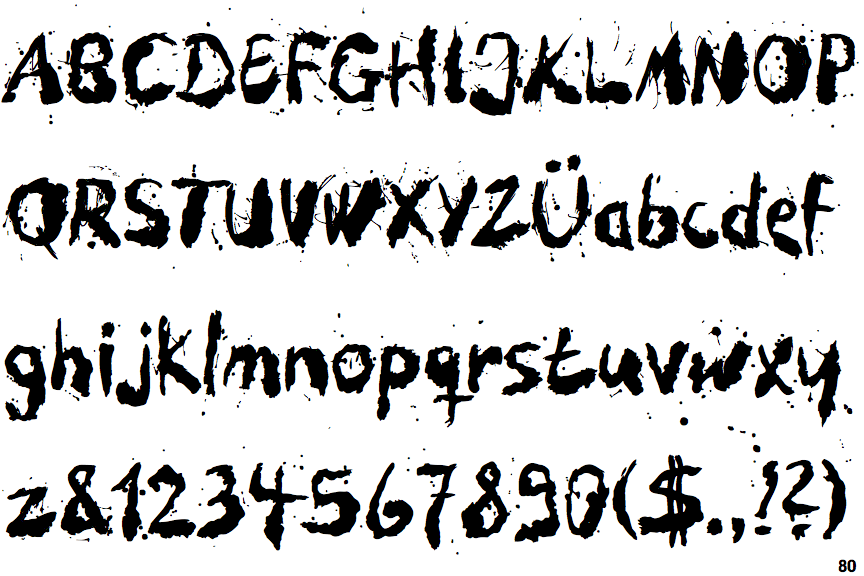 Fontscape Home > Appearance > Decorated > Splatters