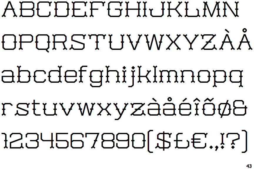 Fontscape Home > Appearance > Decorated > Bumps