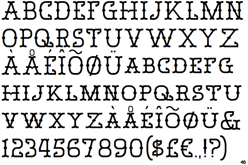 Fontscape Home > Appearance > Decorated > Bumps