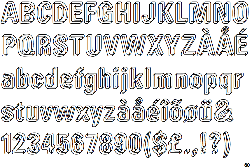 Fontscape Home > Appearance > Three-dimensional > Geometric > 3D wire